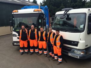 The Premier Waste Team & Trucks - Premier Waste Management Jersey